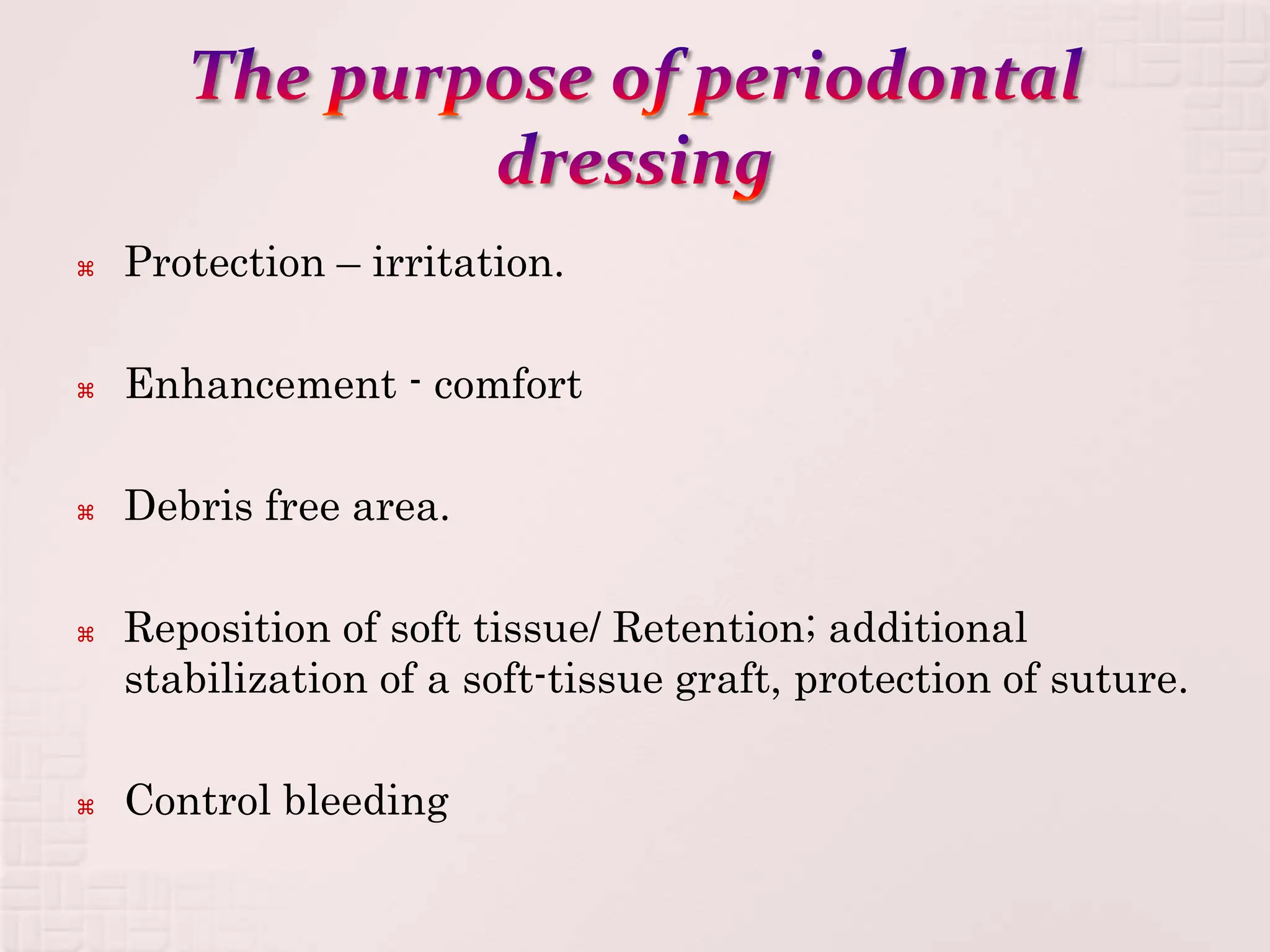 PERIODONTAL DRESSINGS AND RECENT ADVANCES | PPTX