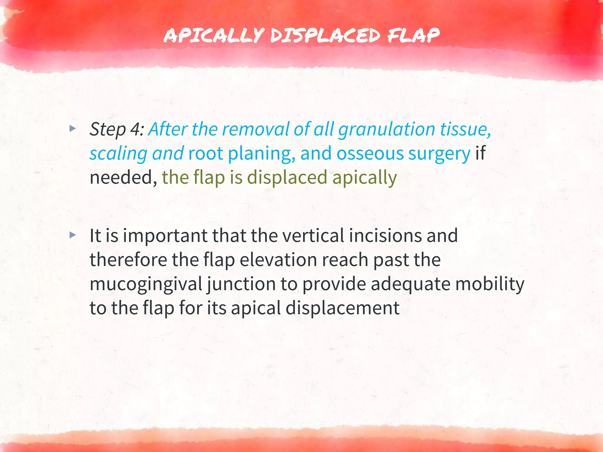 Periodontal flap surgery | PPTX