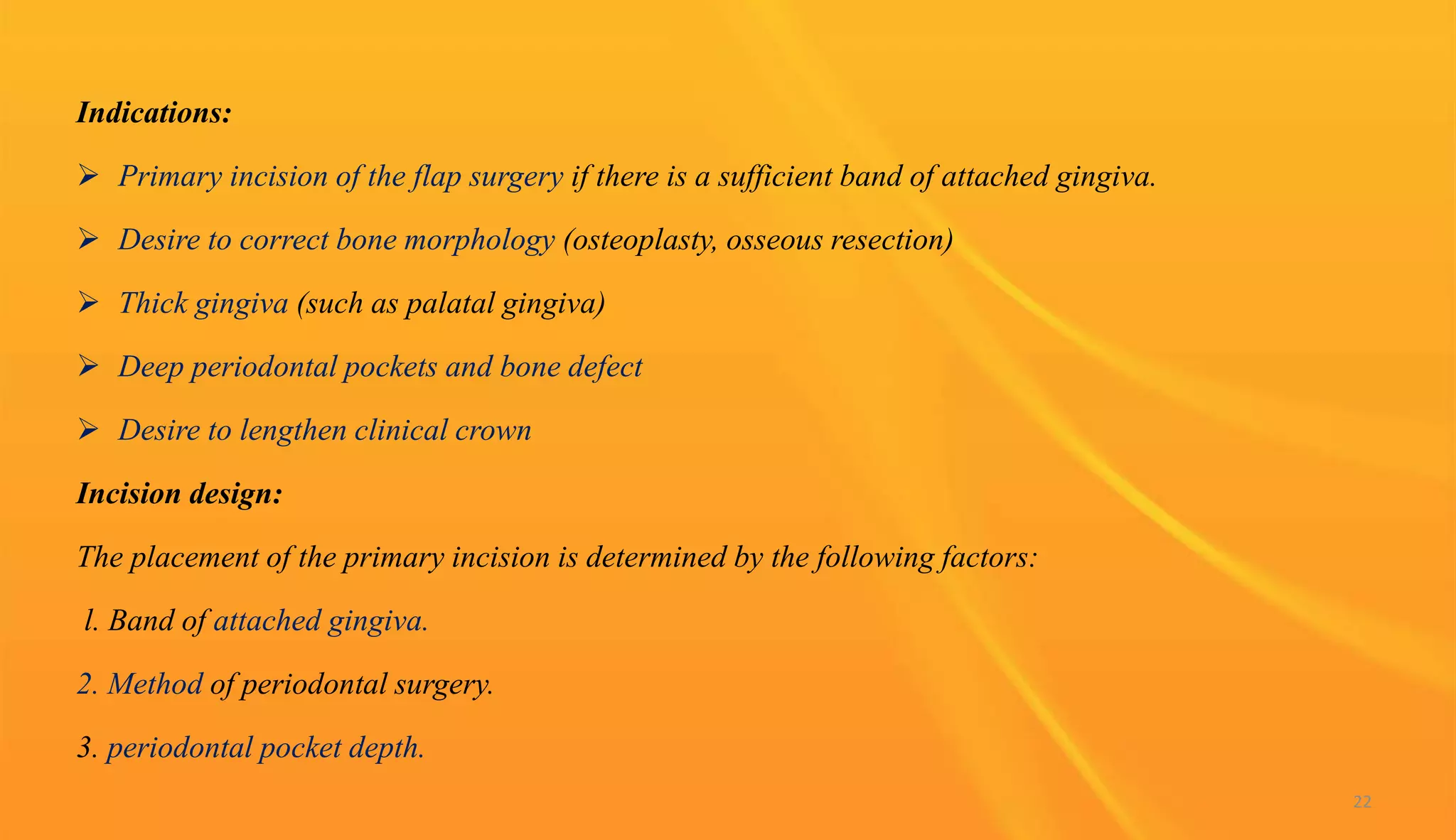 Periodontal flap surgery | PPTX