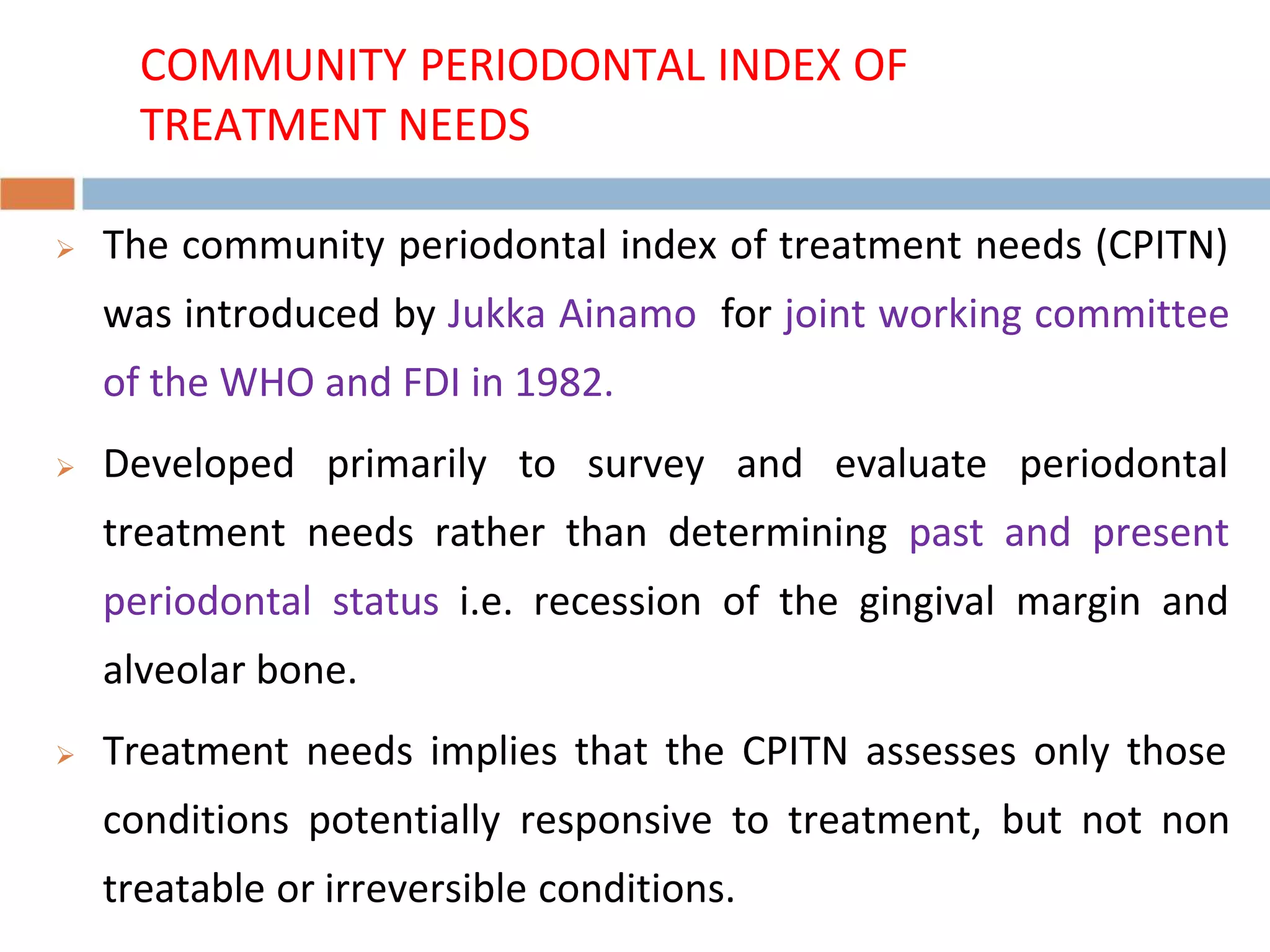 Periodontal Indices | PPTX