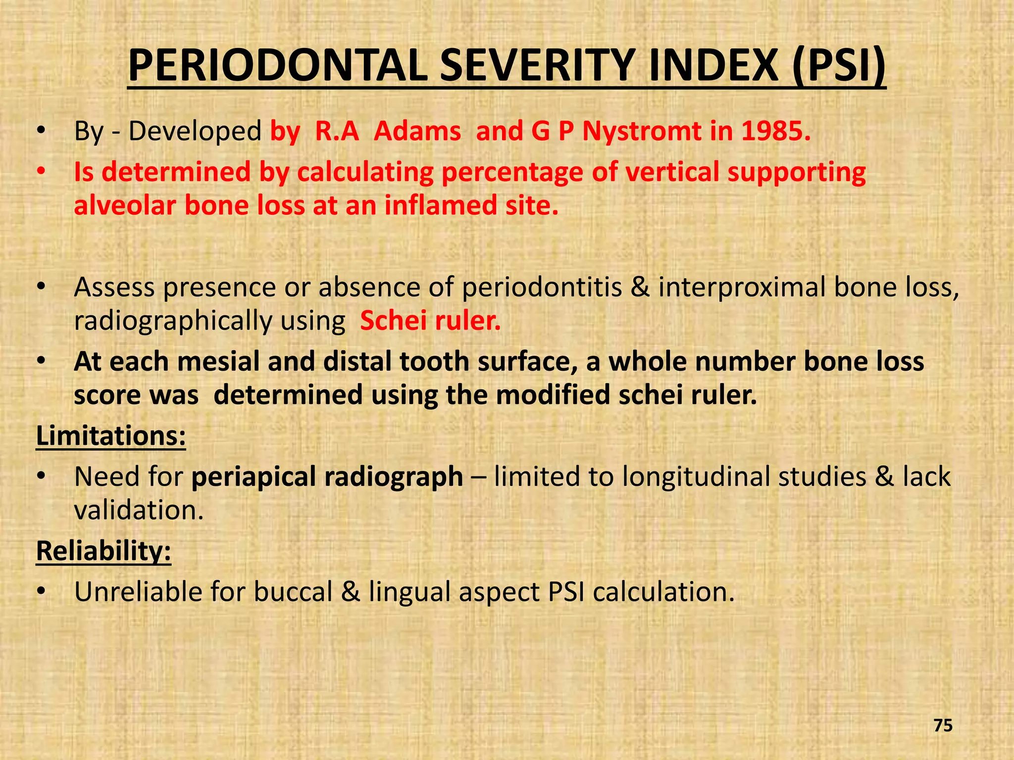 Periodontal Indices by Dr. Neelam Das .pptx