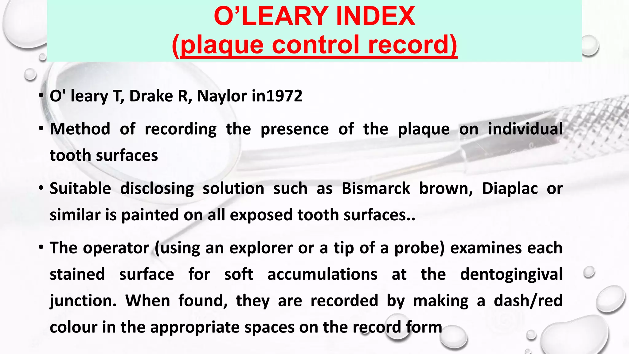 Periodontal indices final | PPTX