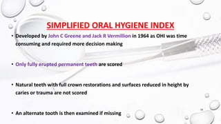 Periodontal indices final | PPTX