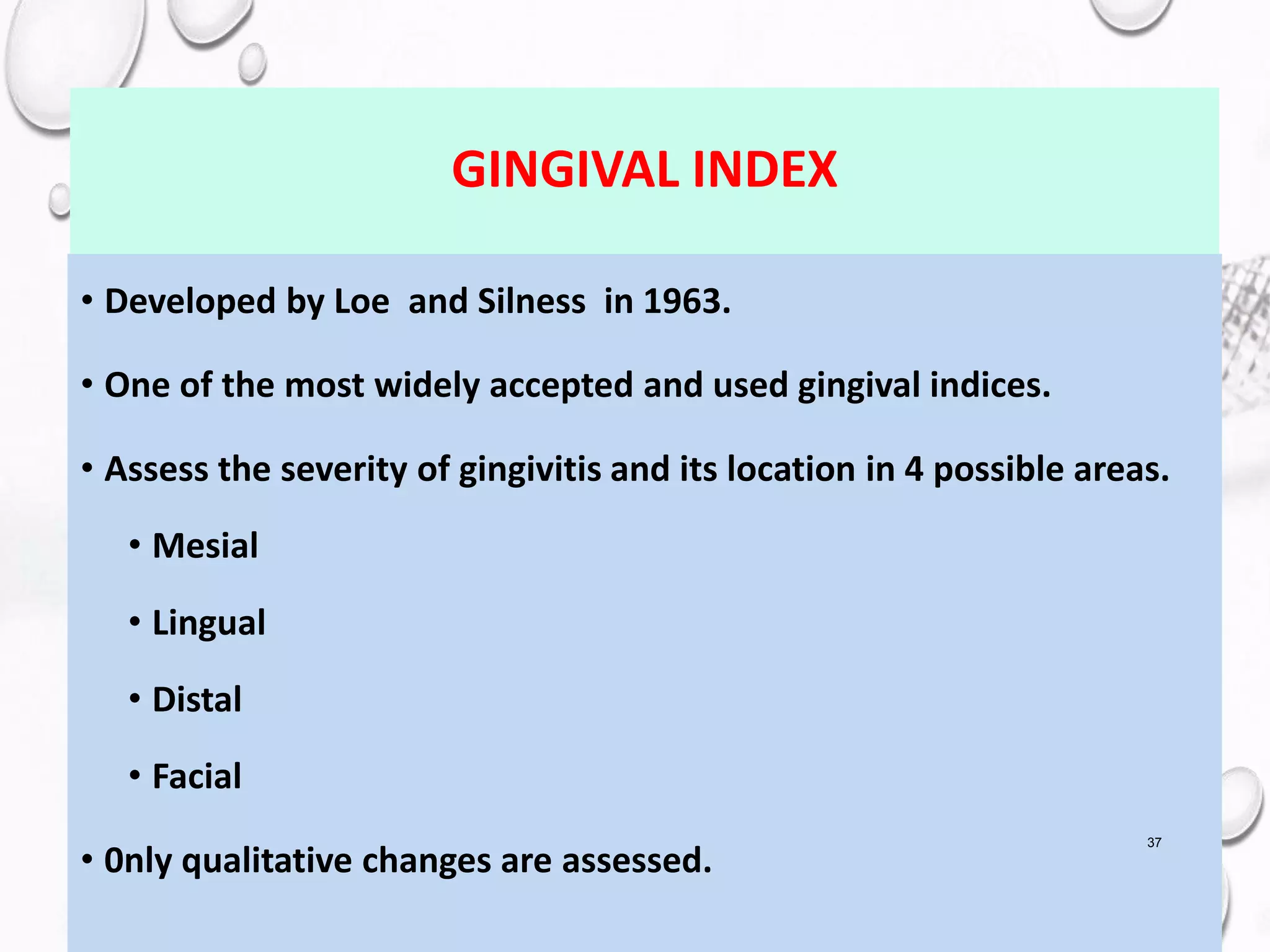 Periodontal indices final | PPTX