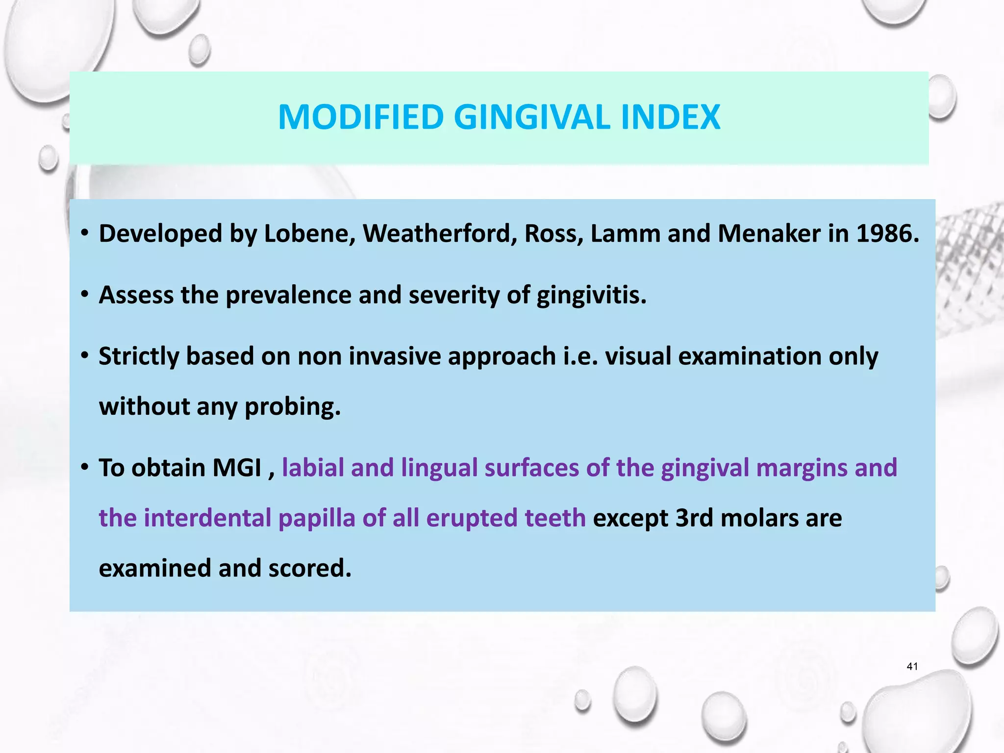 Periodontal indices final | PPTX
