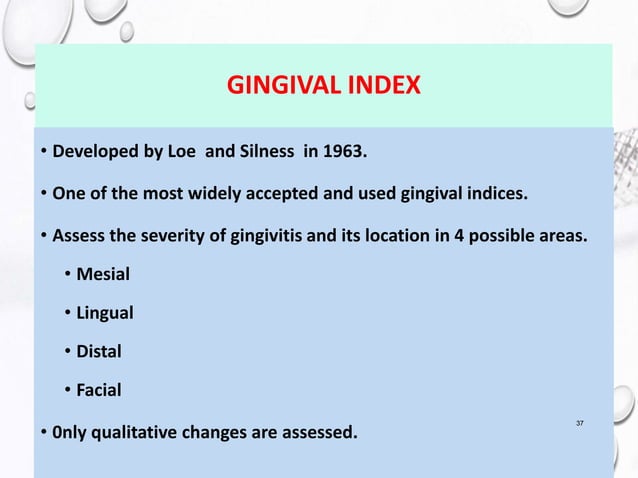 Periodontal indices final | PPTX