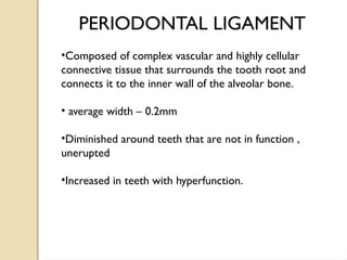 Anatomy and physiology of periodontal ligament | PPTX
