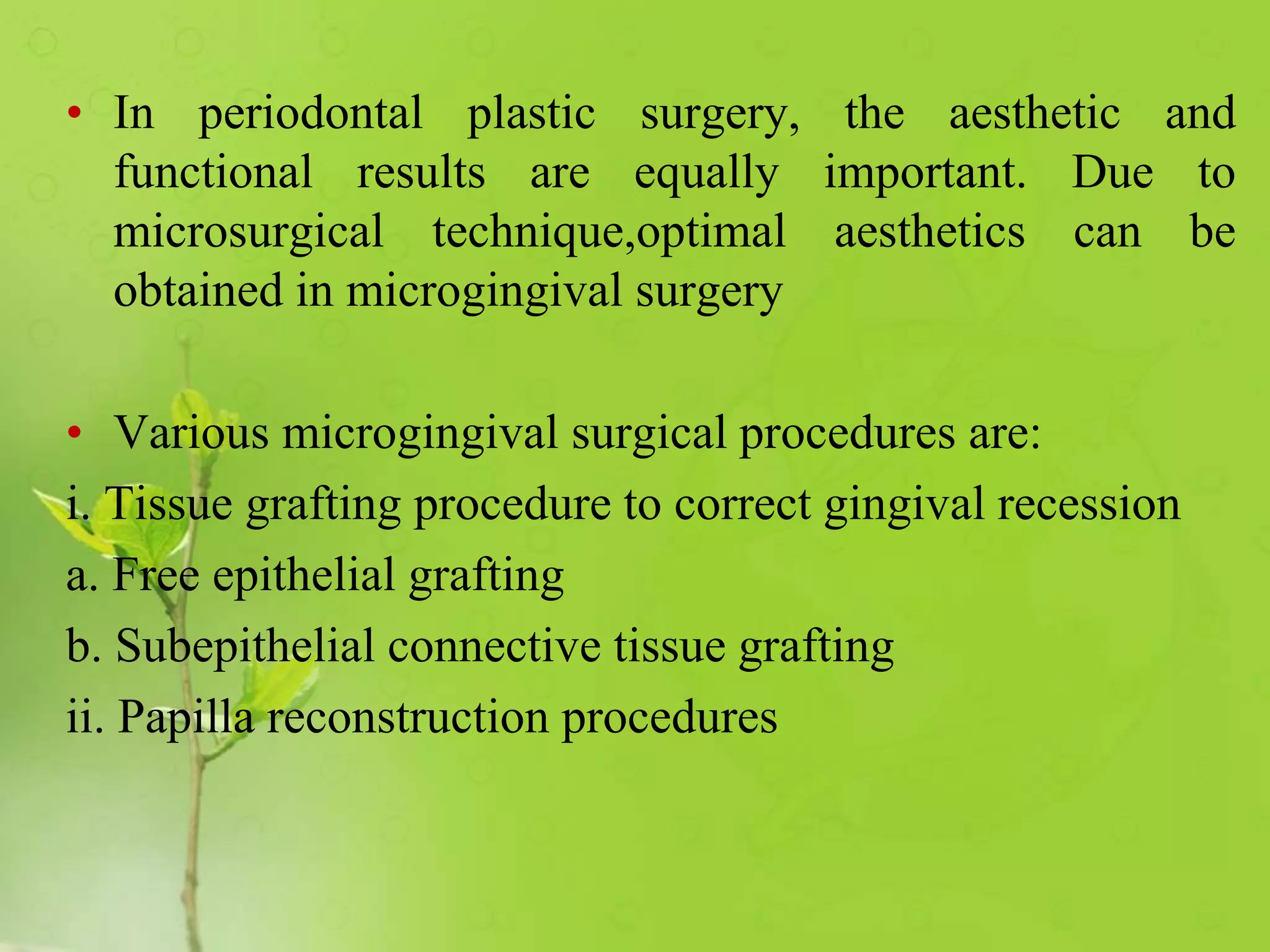 Periodontal microsurgery | PPTX