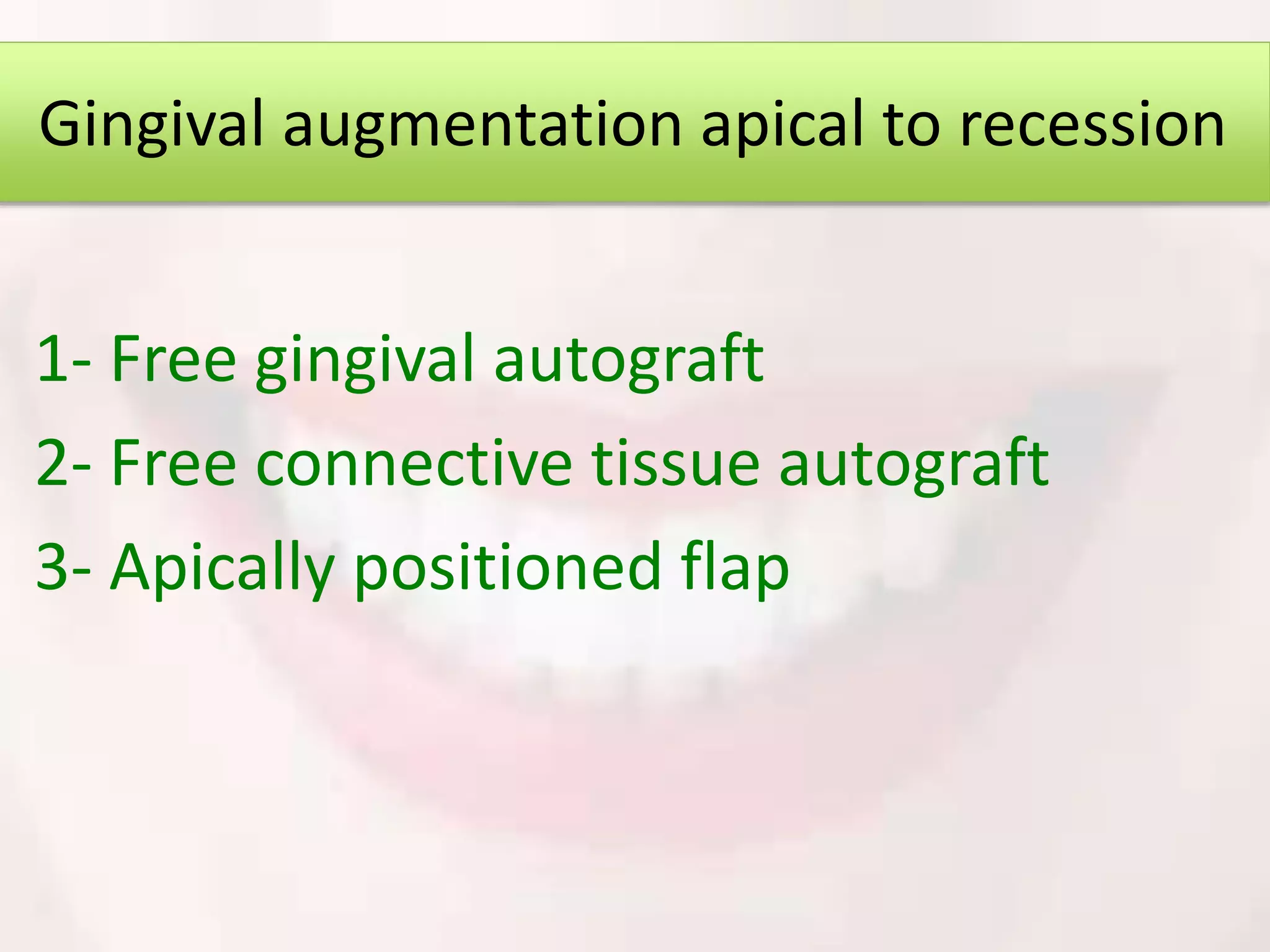 Periodontal plastic and esthetic surgery | PPTX