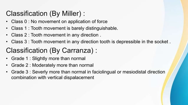Periodontal pocket , Gingival Recession , Tooth mobility | PPTX | Oral ...