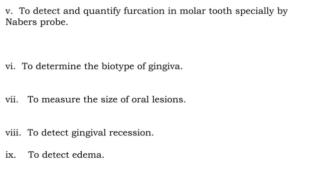 PERIODONTAL PROBE.instrumental presentation pptx | PPT