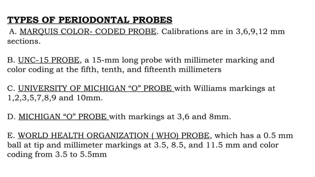 PERIODONTAL PROBE.instrumental presentation pptx | PPT