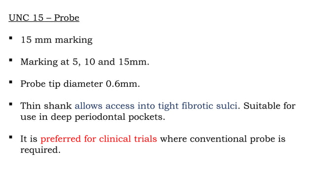 PERIODONTAL PROBE.instrumental presentation pptx | PPT