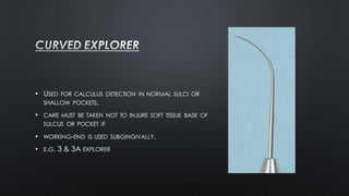 Periodontal probe and explorer | PDF