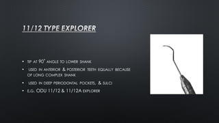 Periodontal probe and explorer | PDF