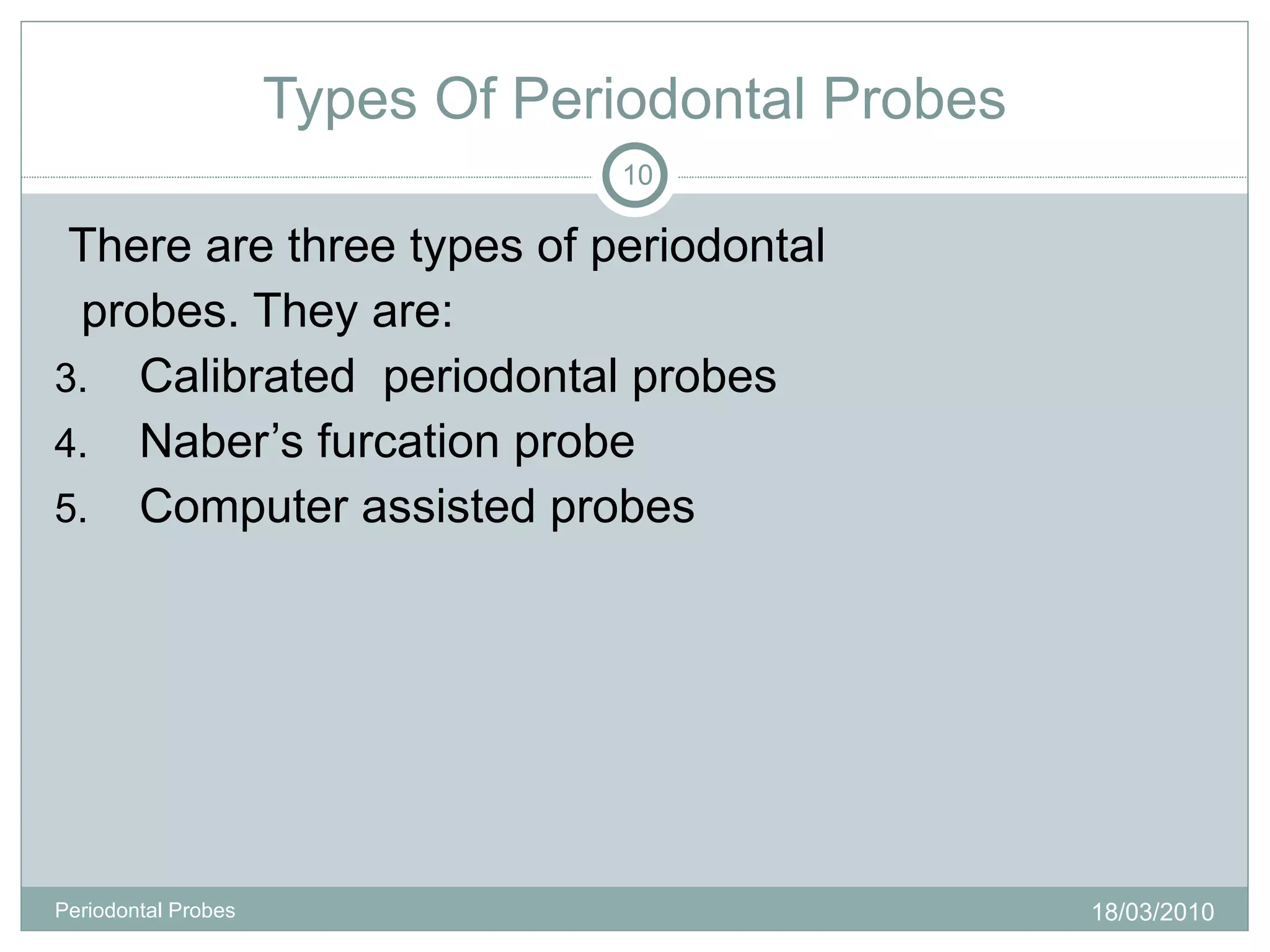 Periodontal probes | PPT