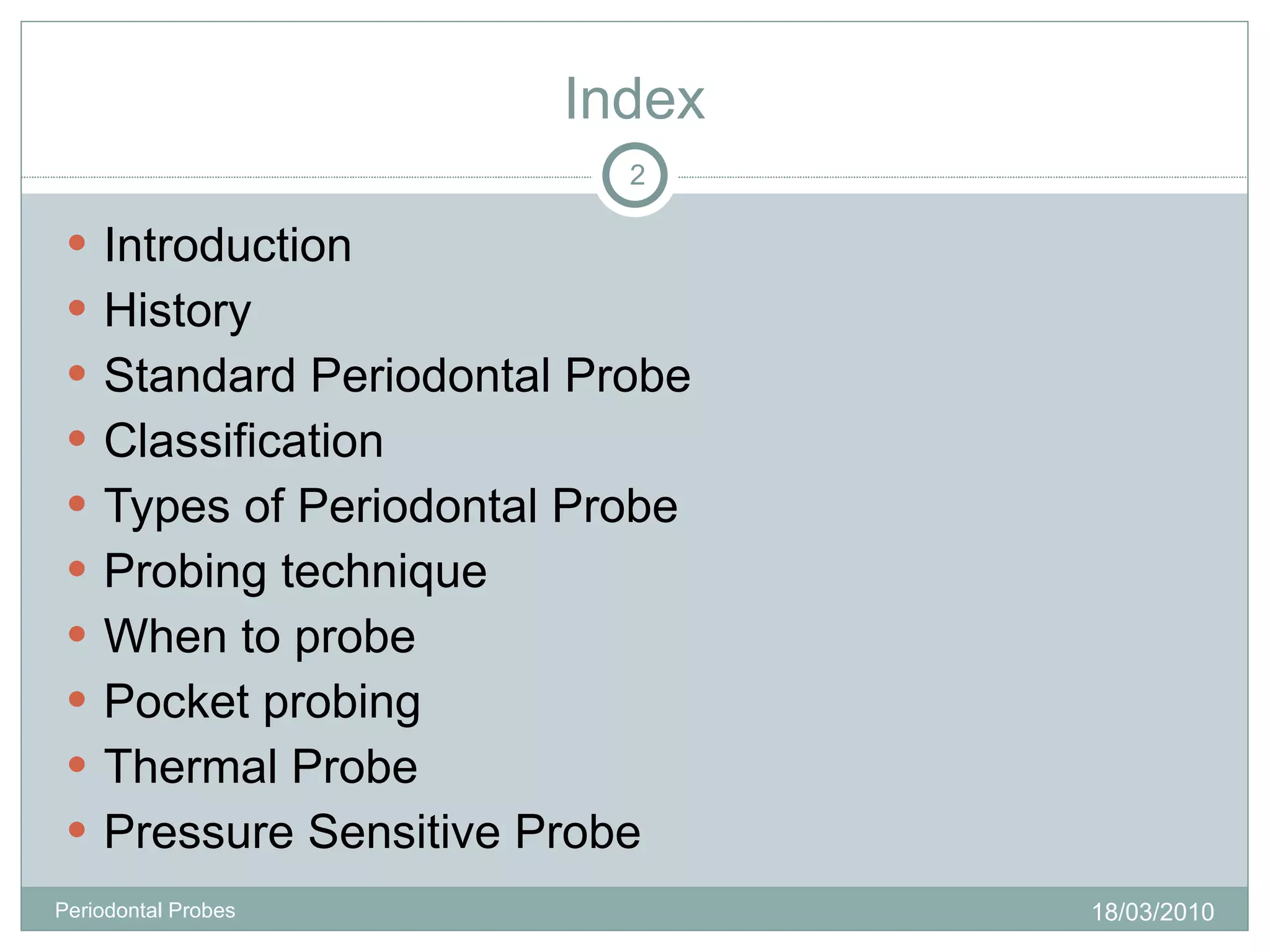Periodontal probes | PPT