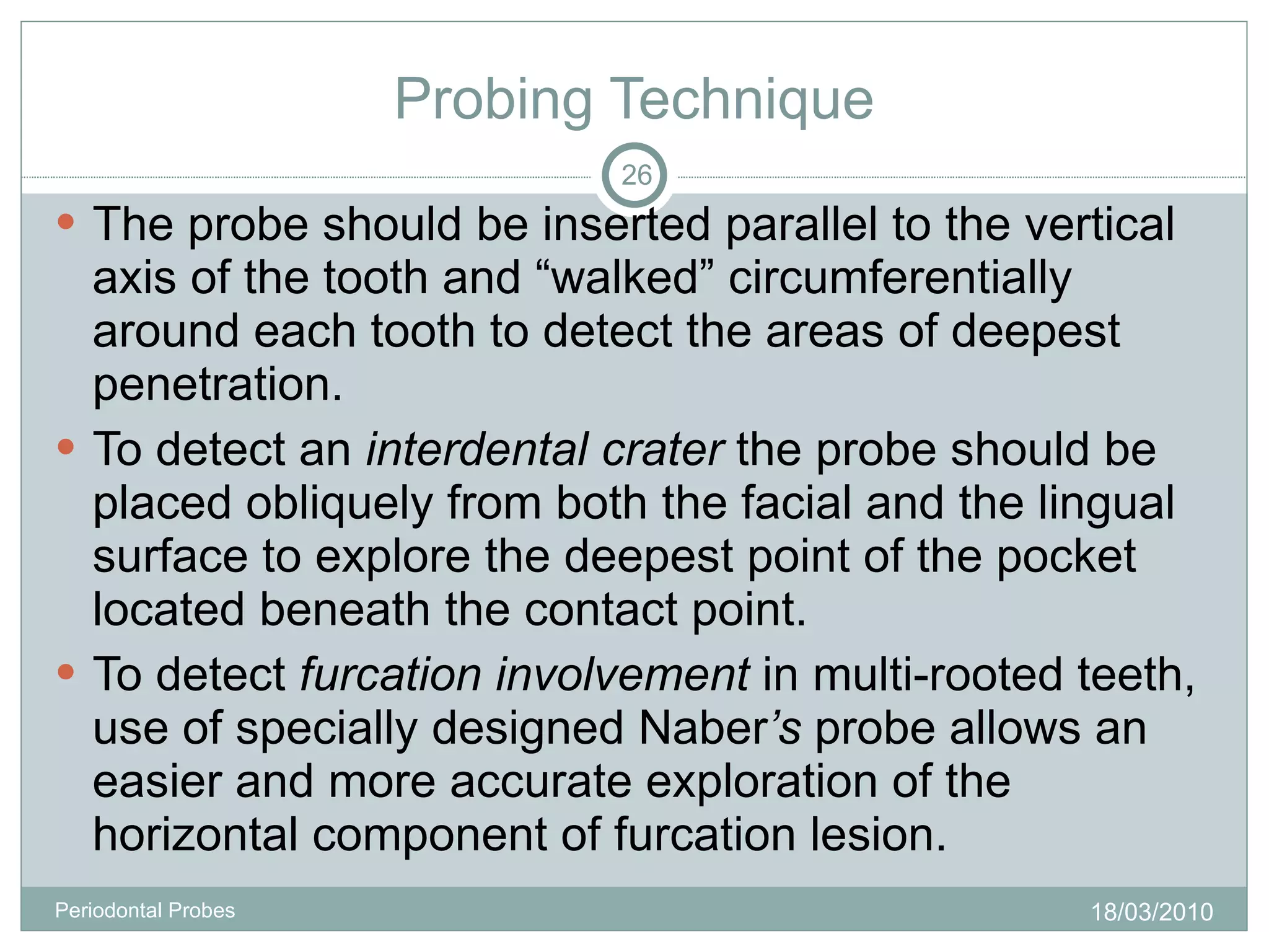 Periodontal probes | PPT