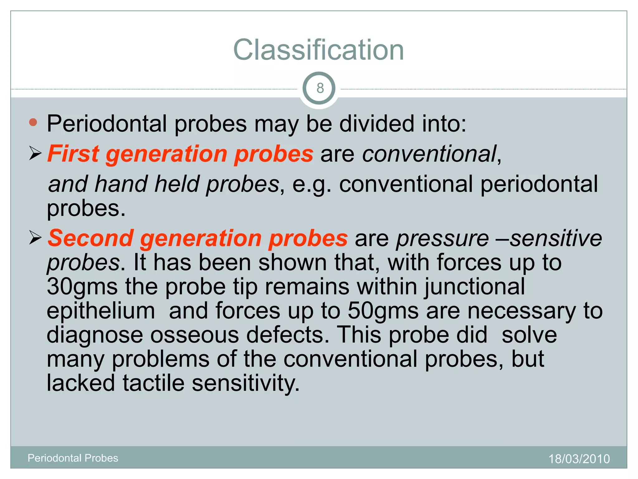 Periodontal probes | PPT