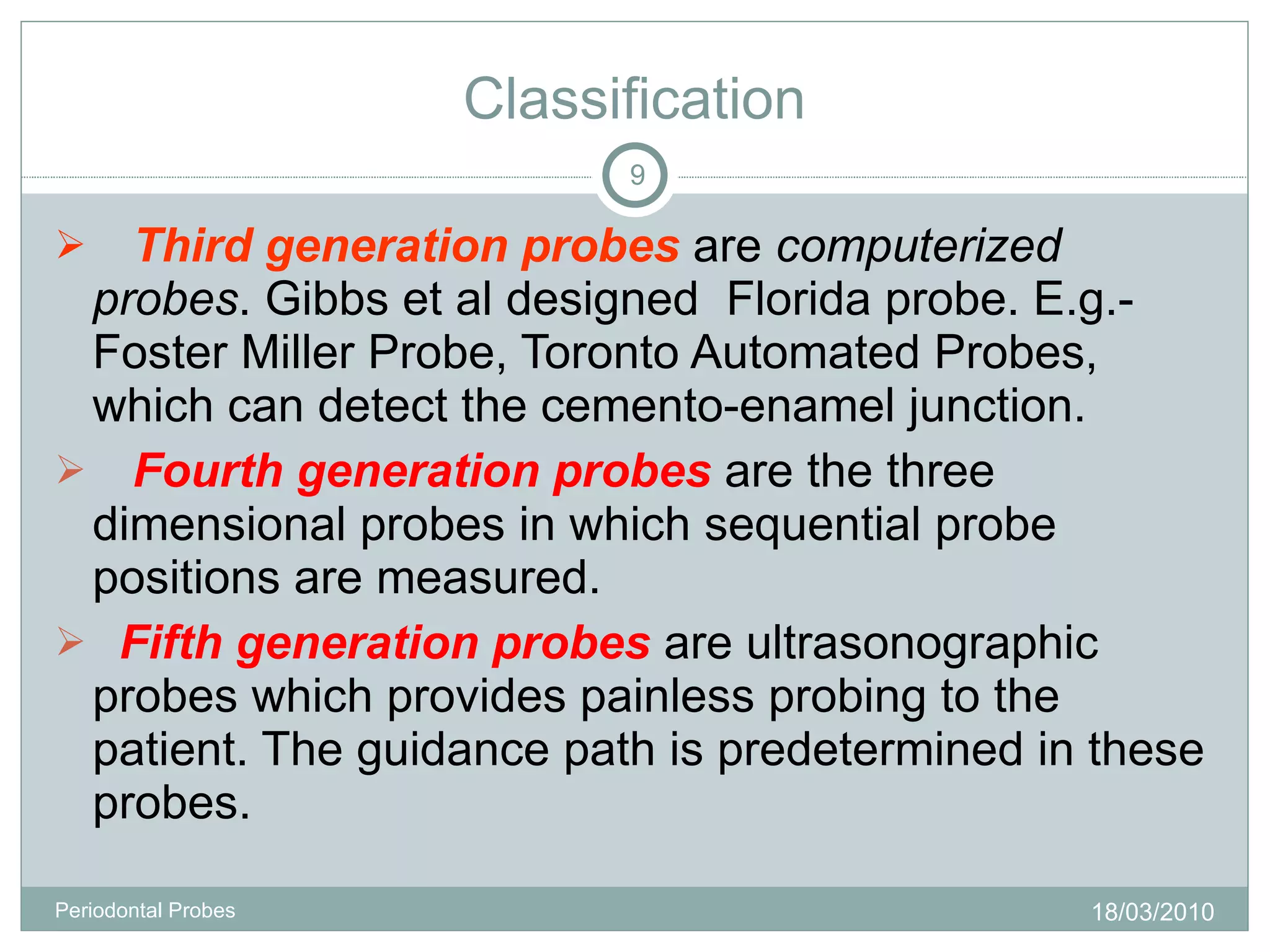 Periodontal probes | PPT