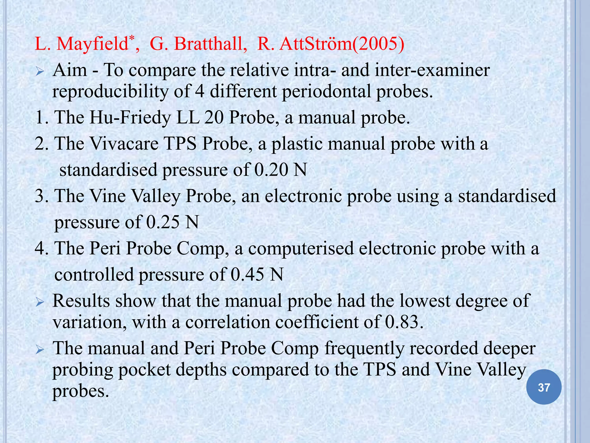 Periodontal probes | PPTX