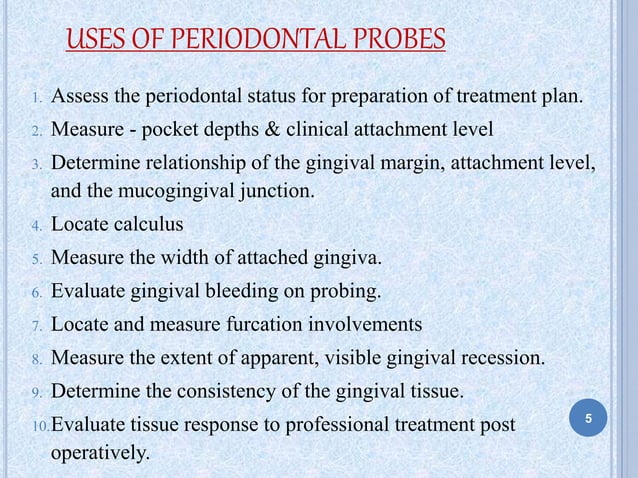 Periodontal probes | PPTX | Oral care | Personal Care
