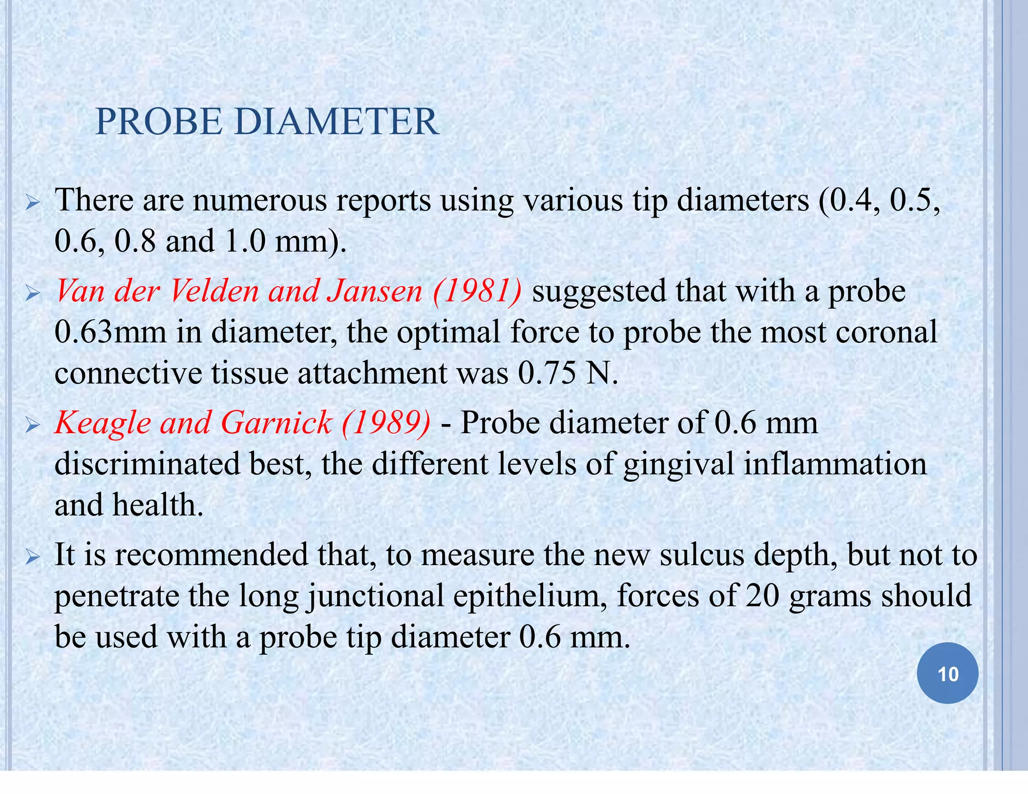 Periodontal Probes | PDF