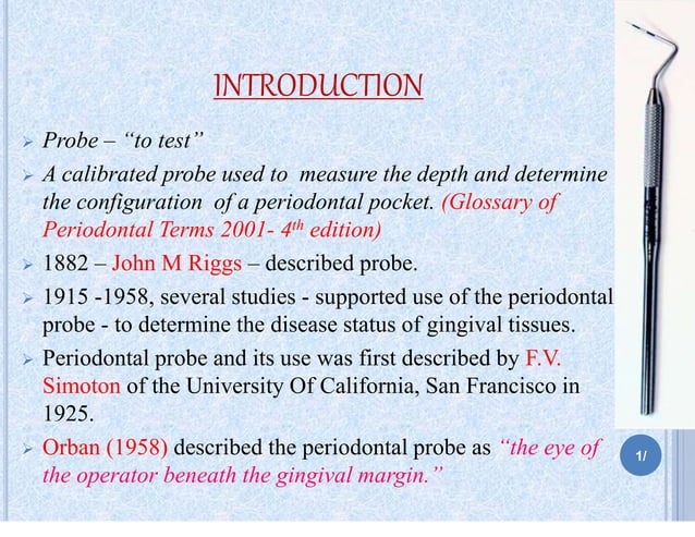 Periodontal Probes | PDF | Dental Health | Diseases and Conditions