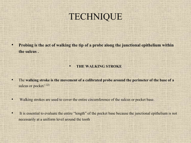 Periodontal probing and techniques | PPTX