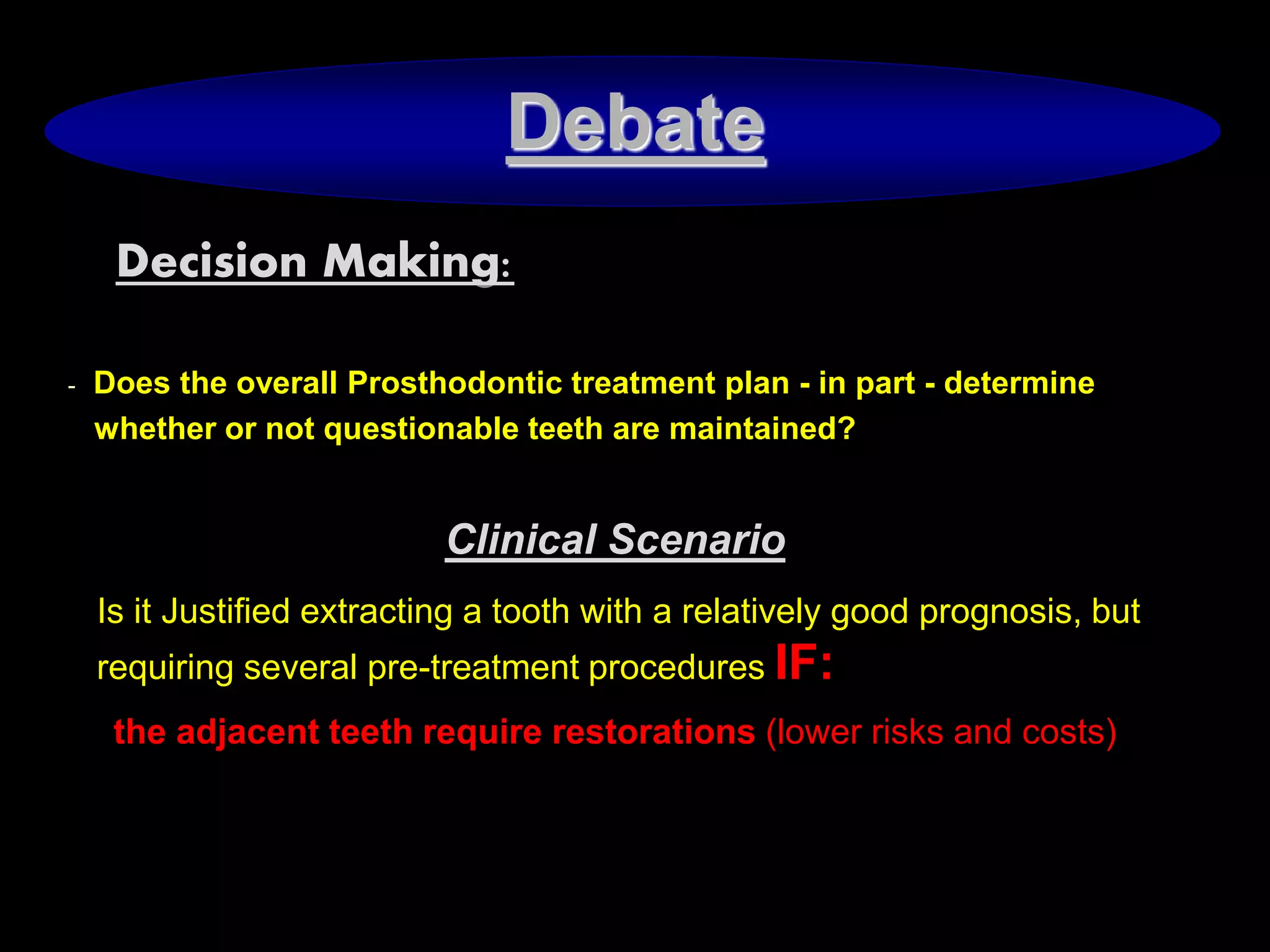 Periodontal prognosis and prosthetic treatment planing | PPTX