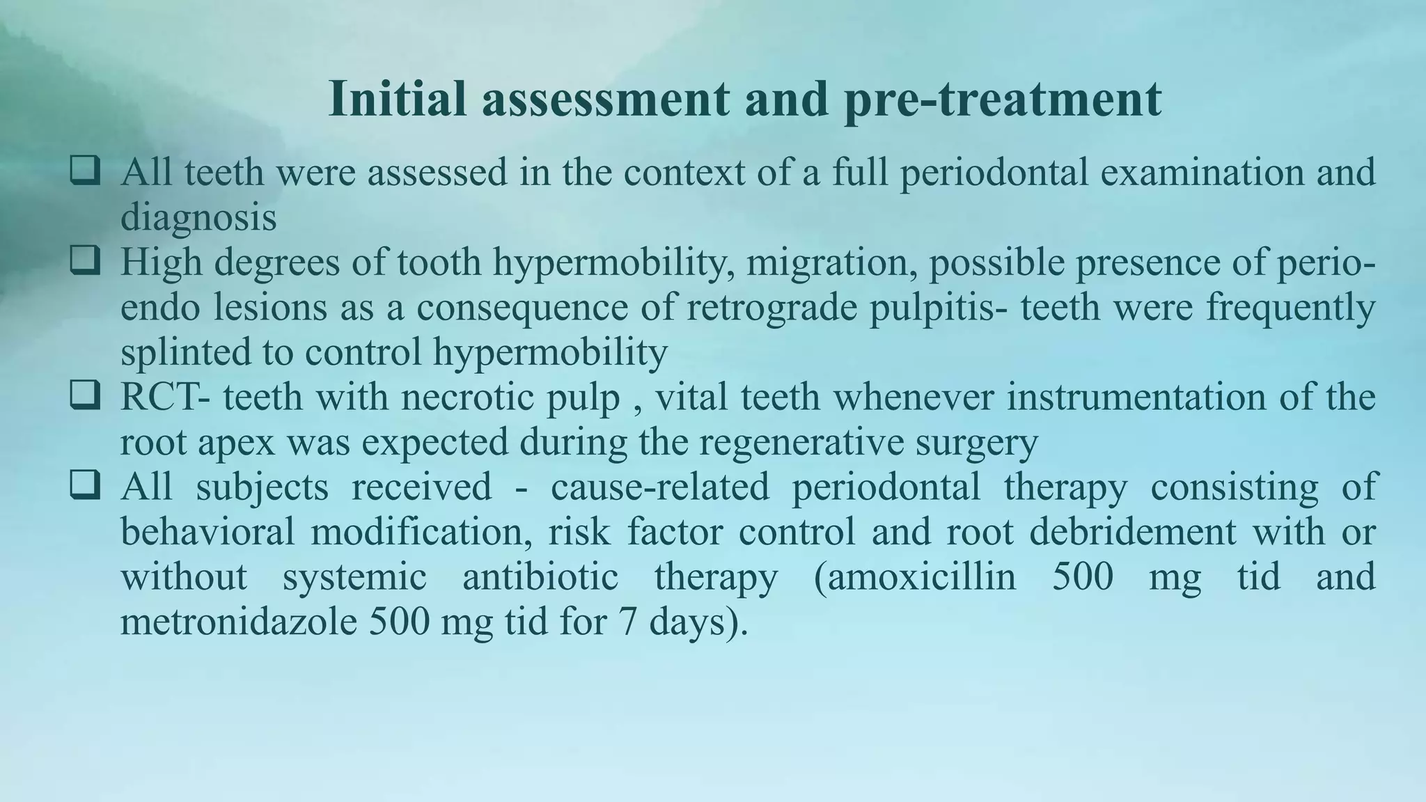Periodontal regeneration versus extraction and dental implant or ...