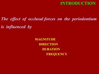 PERIODONTAL RESPONSE TO EXTERNAL FORCES.ppt