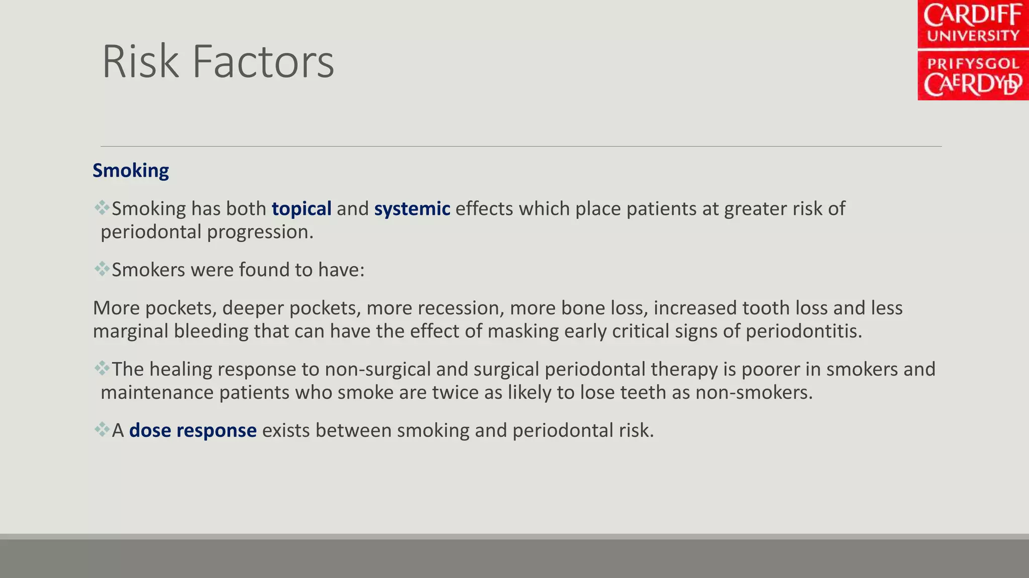 Periodontal risk & making risk assessment | PPTX