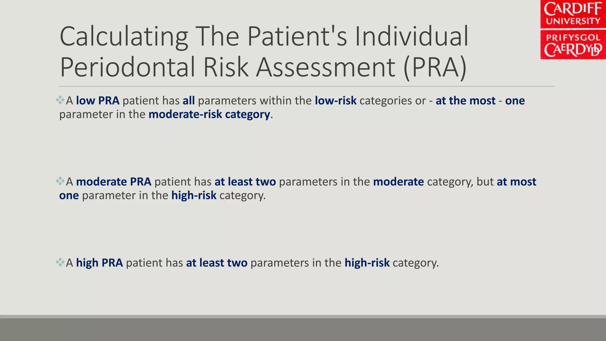 Periodontal risk & making risk assessment | PPTX