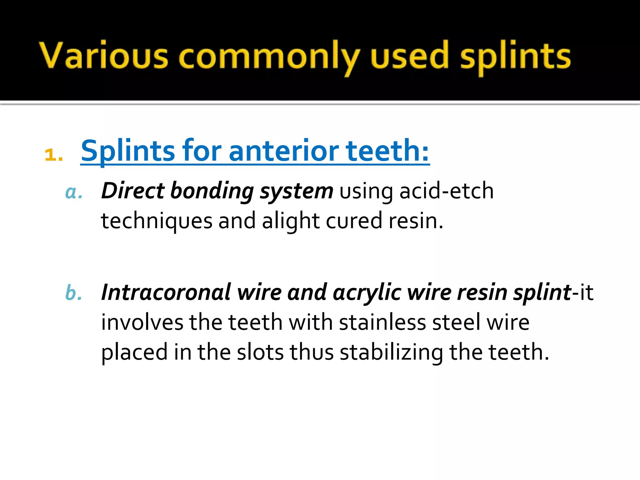 Periodontal splinting | PPTX