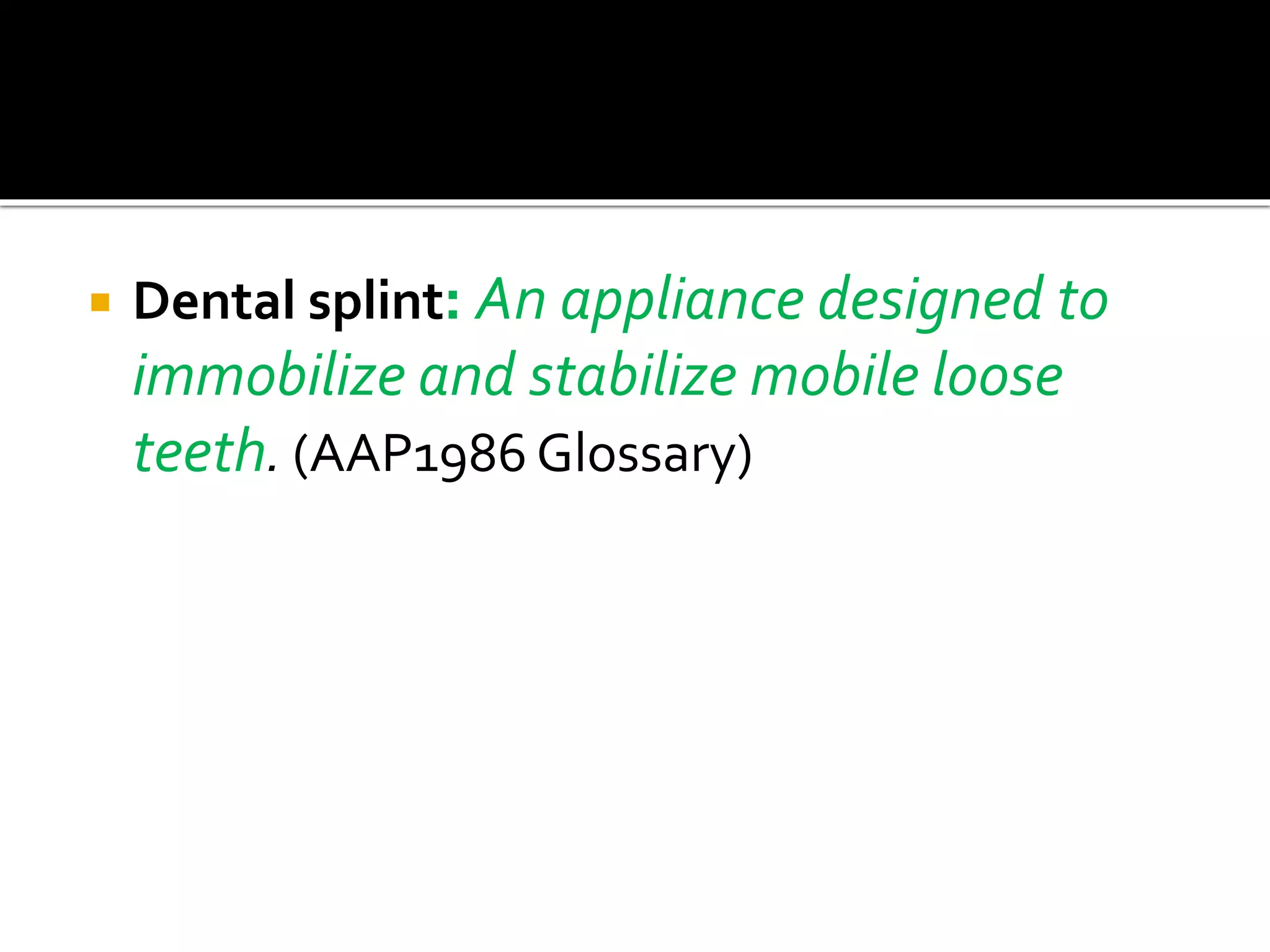 Periodontal splinting | PPTX