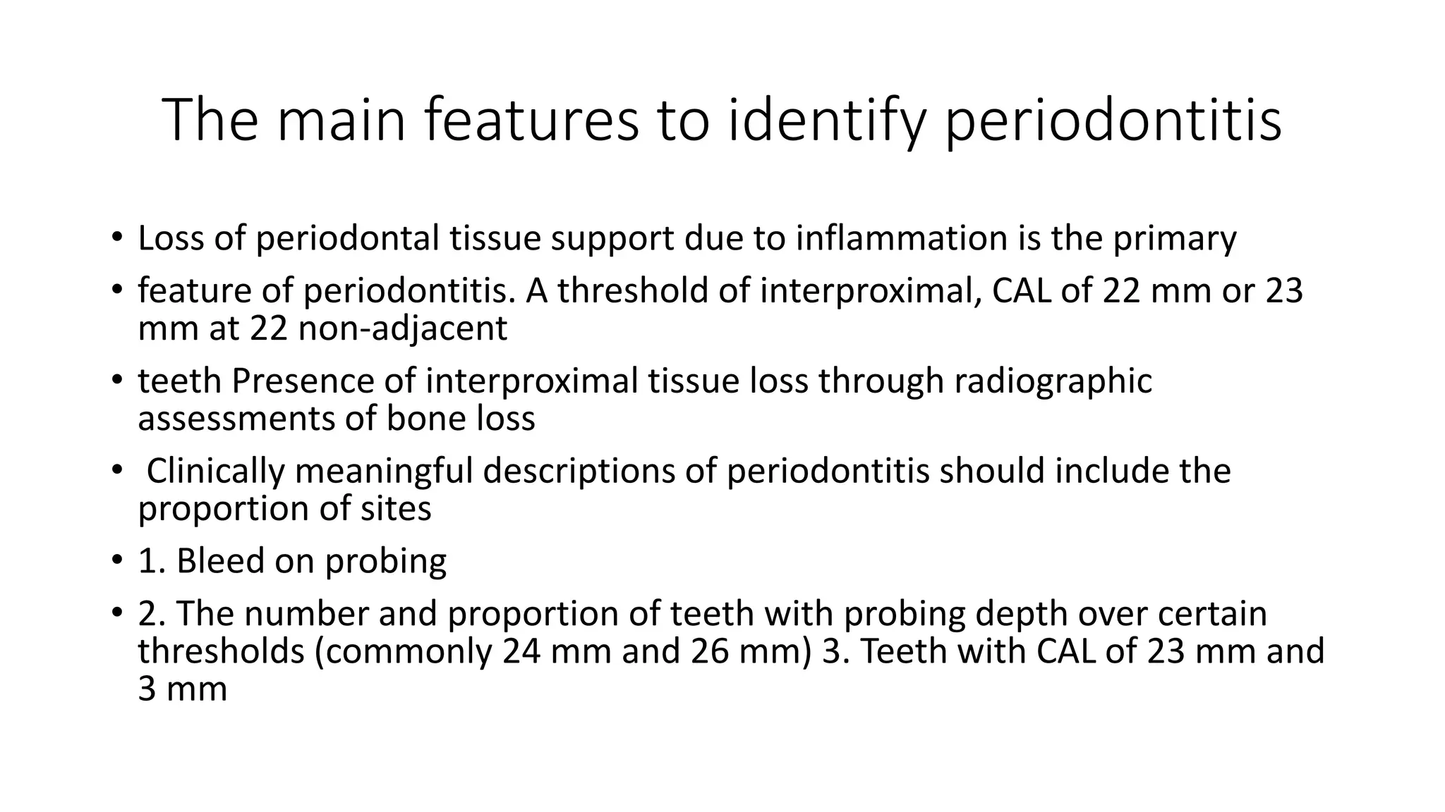 Periodontitis ppt for medical students for dermatology | PPTX | Dental ...