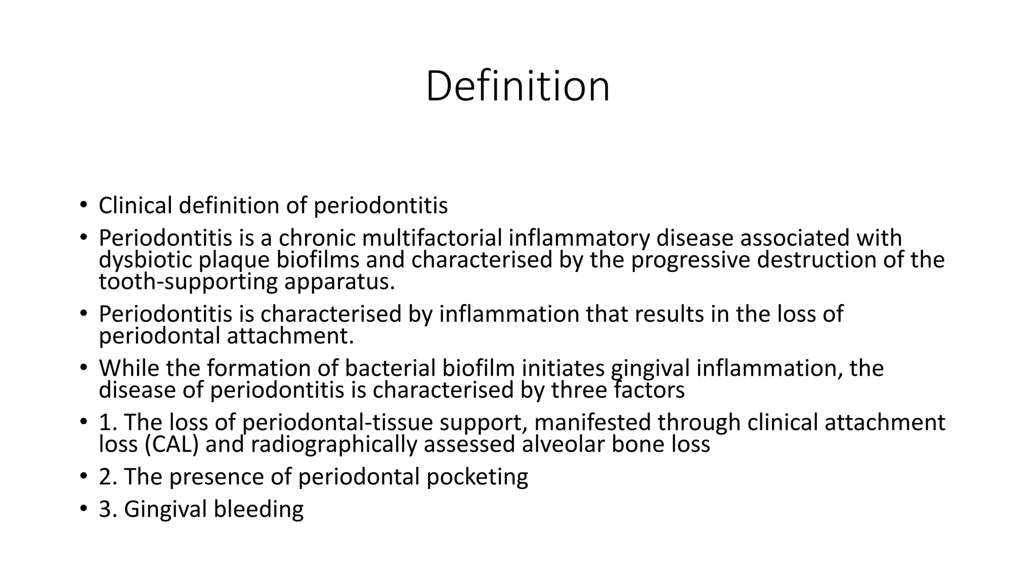 Periodontitis ppt for medical students for dermatology | PPTX | Dental ...