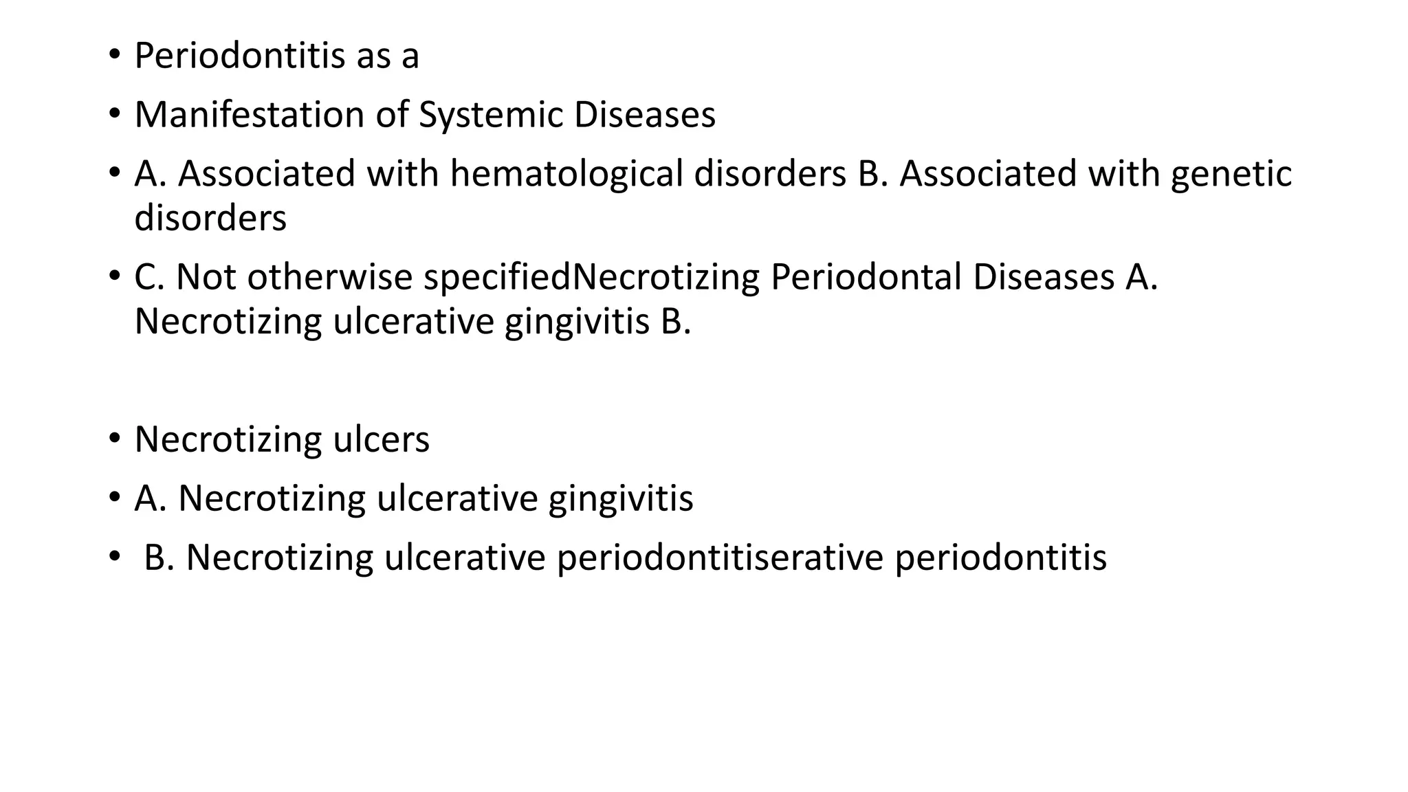 Periodontitis ppt for medical students for dermatology | PPTX | Dental ...