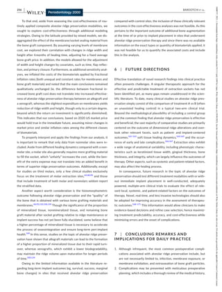 Periodontology 2000 - 2022 - Barootchi - Alveolar ridge preservation Complications and cost ...