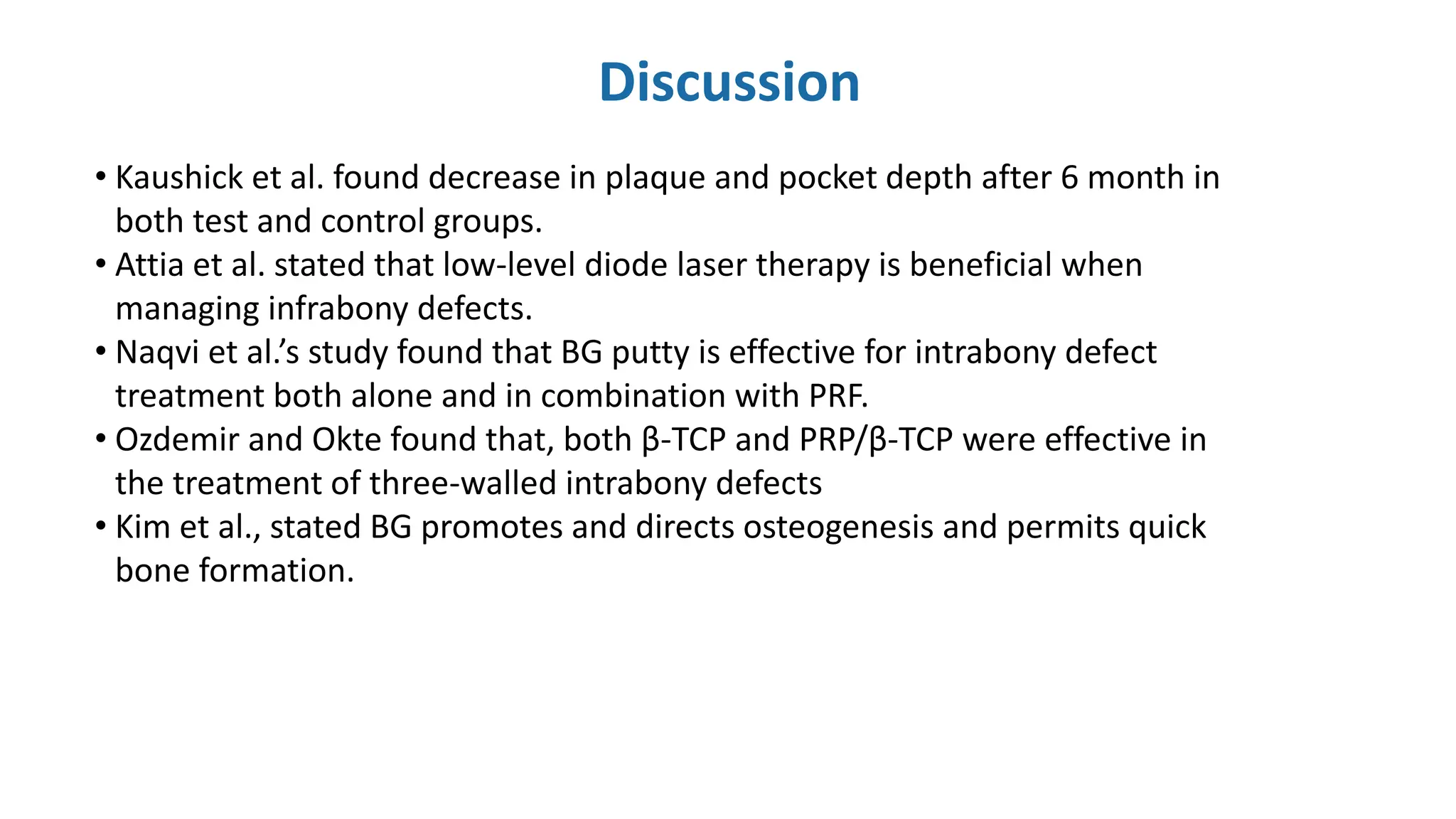 Laser Therapy On The Treatment Of Periodontal Bony Defects | PPT
