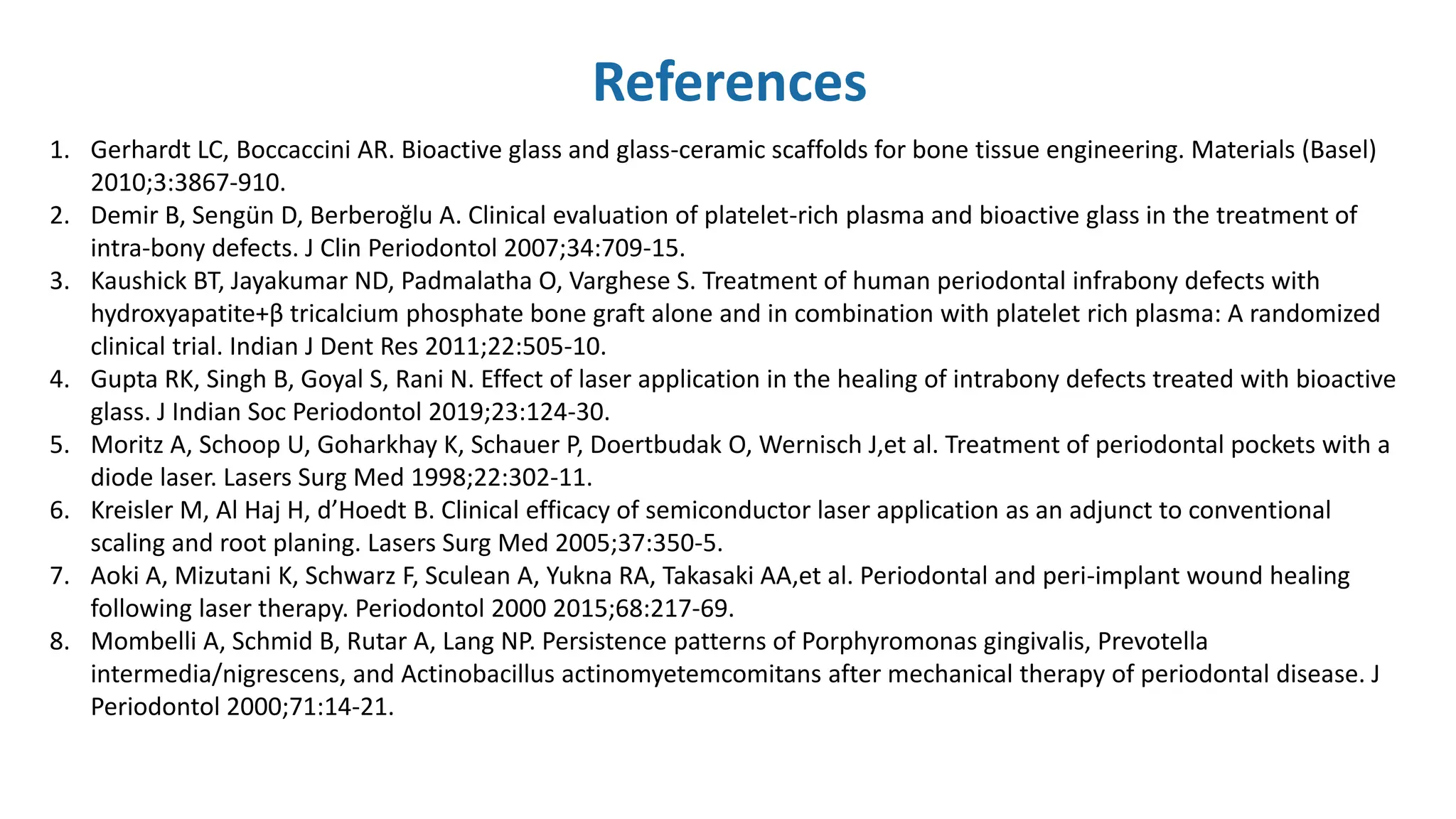 Laser Therapy On The Treatment Of Periodontal Bony Defects | PPT