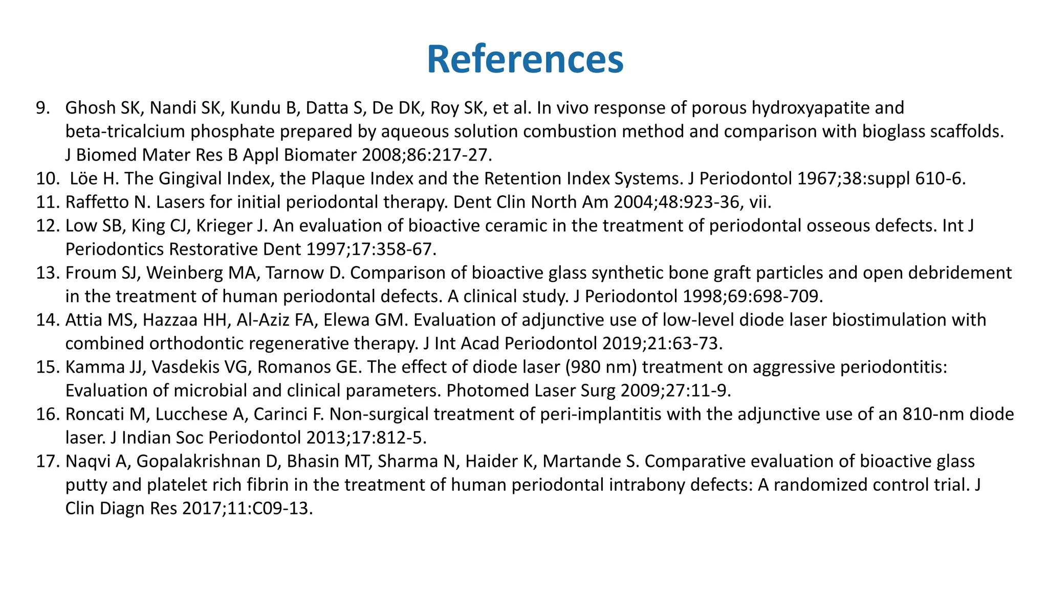 Laser Therapy On The Treatment Of Periodontal Bony Defects | PPT