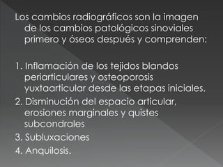 Periodo patogenico de la artritis | PPTX