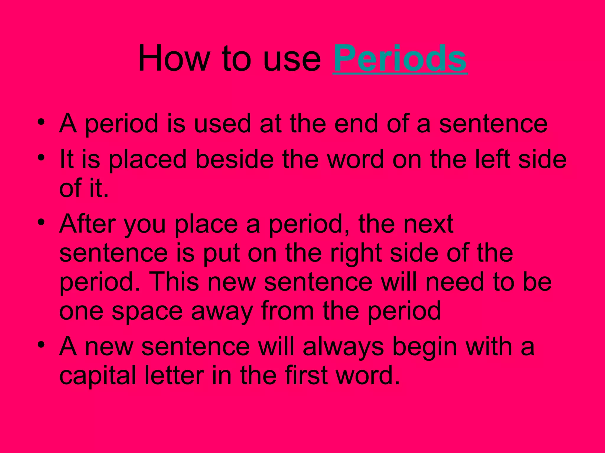 Grammar: Using a Period | PPT