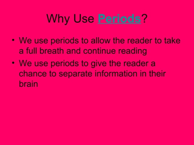 Grammar: Using a Period | PPT
