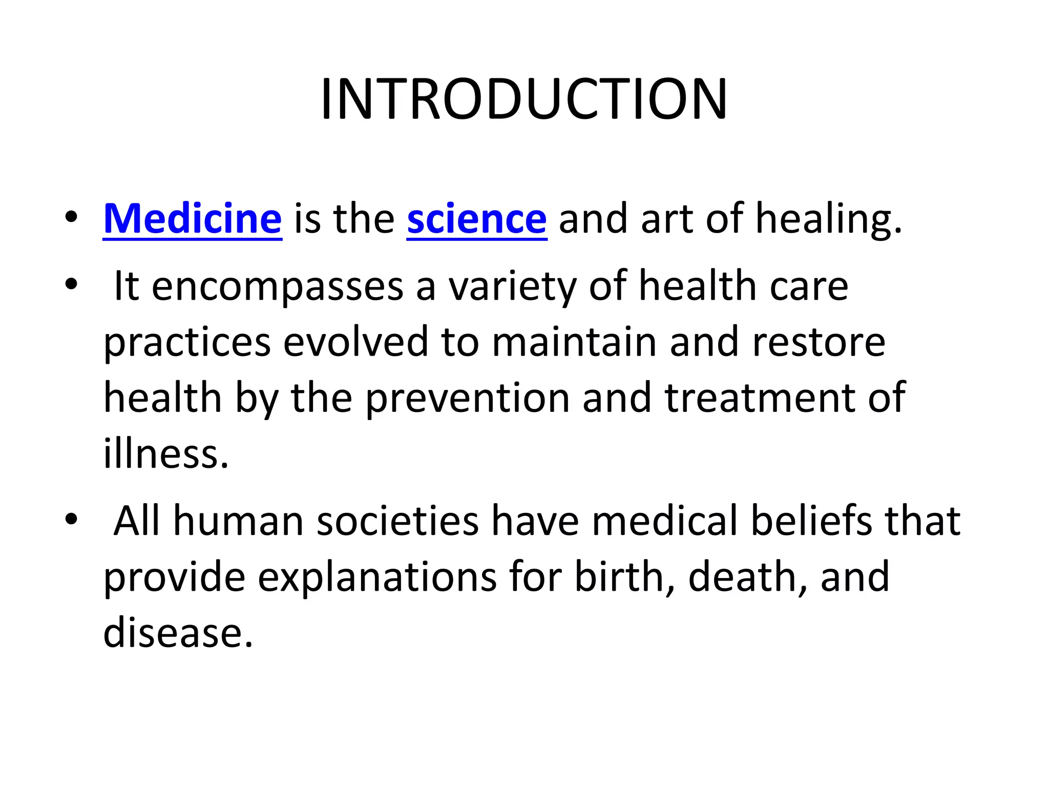 Periods and principles of history of medicine | PPTX