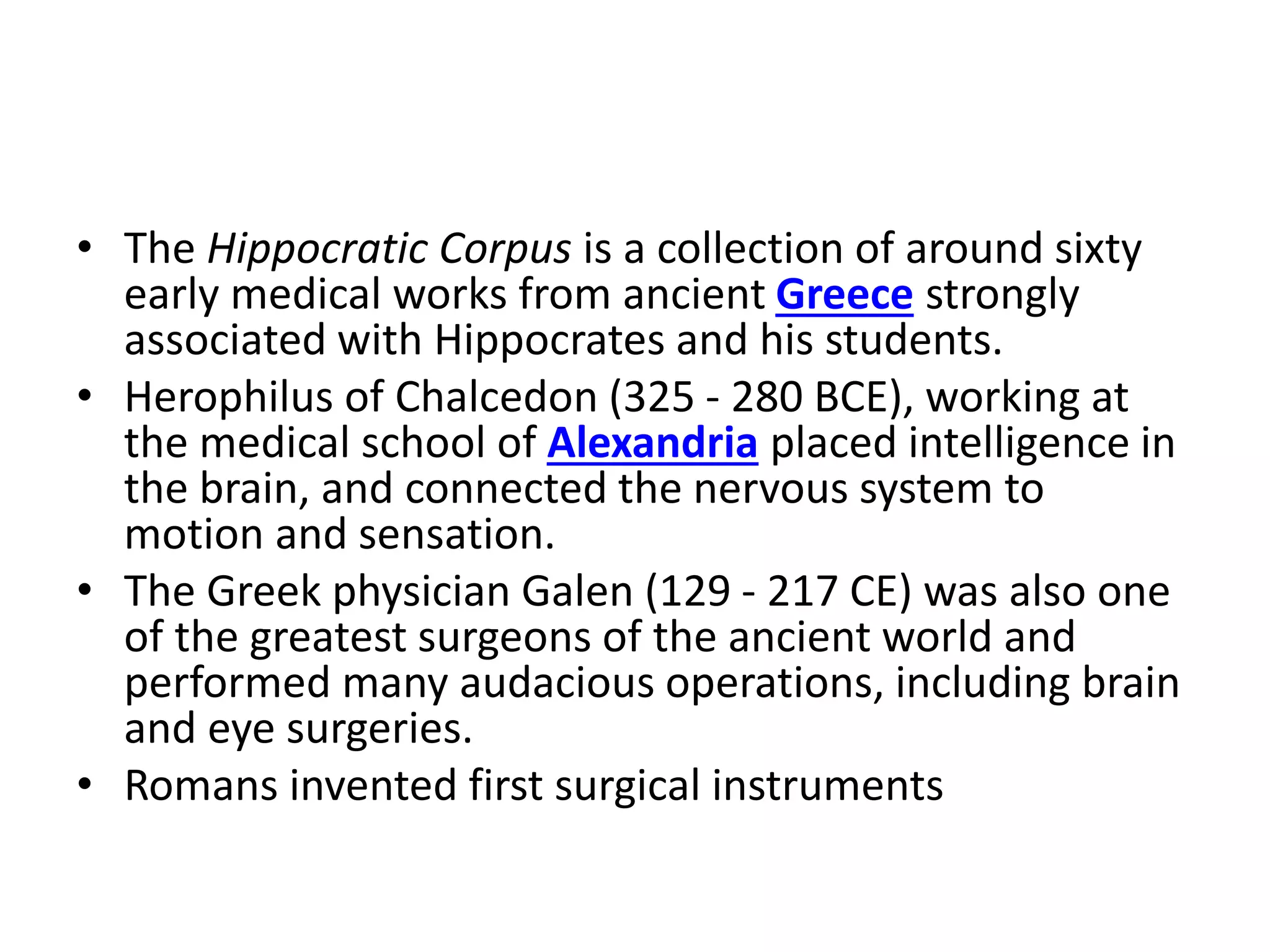 Periods and principles of history of medicine | PPTX