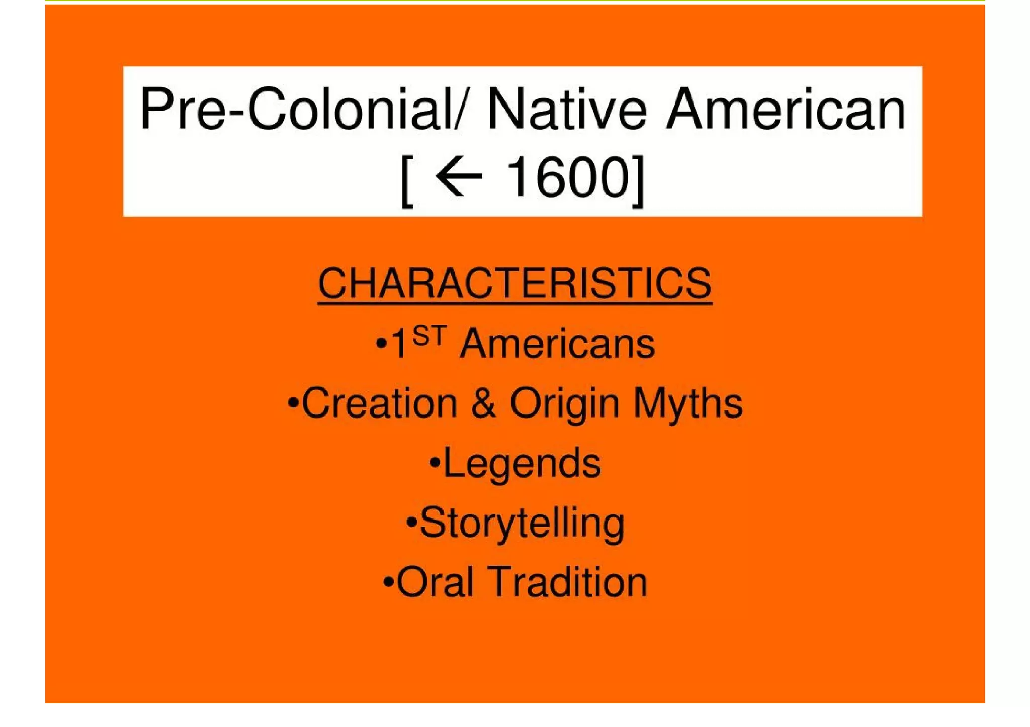 PERIODS OF AMERICAN LITERATURE | PPT