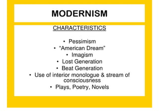 PERIODS OF AMERICAN LITERATURE | PDF